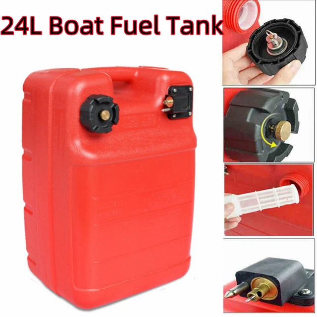 24L PORTABLE BOAT Fuel Tank 6.3 Gallon Yamaha Marine Outboard External ...