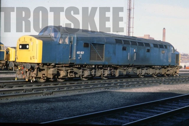 35MM SLIDE BR British Railway Diesel Loco Class 40 40157 Haymarket 1980 ...