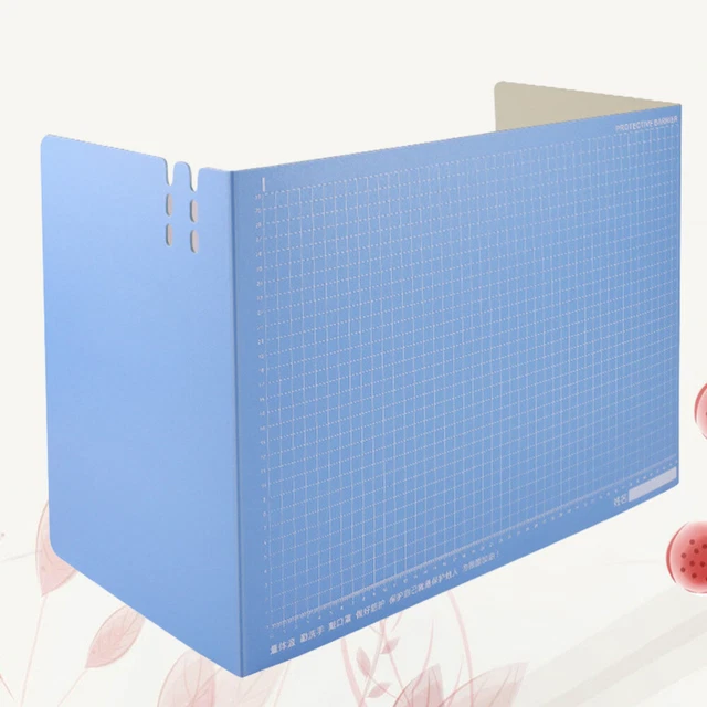 DESK DIVIDER PLASTIC Privacy Desktop Partitions Screen Office £14.80 ...