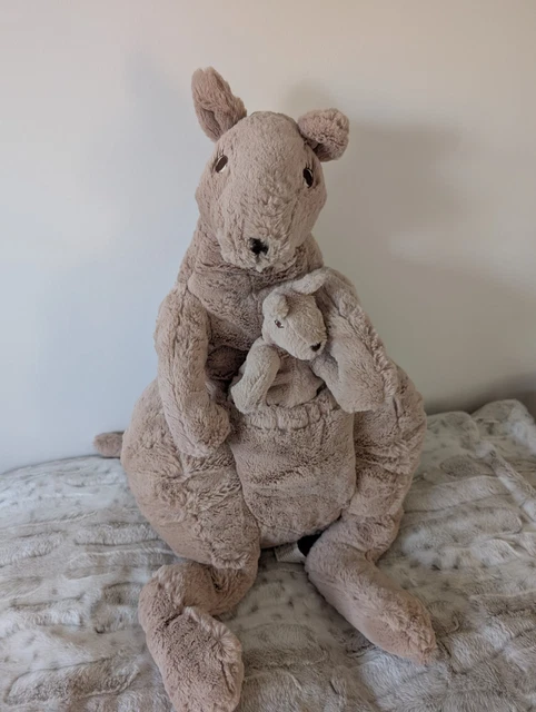 IKEA LARGE 70CM Klappar Kangaroo with Joey Attached Soft Cuddly Plush Animal Toy £26.38 ...