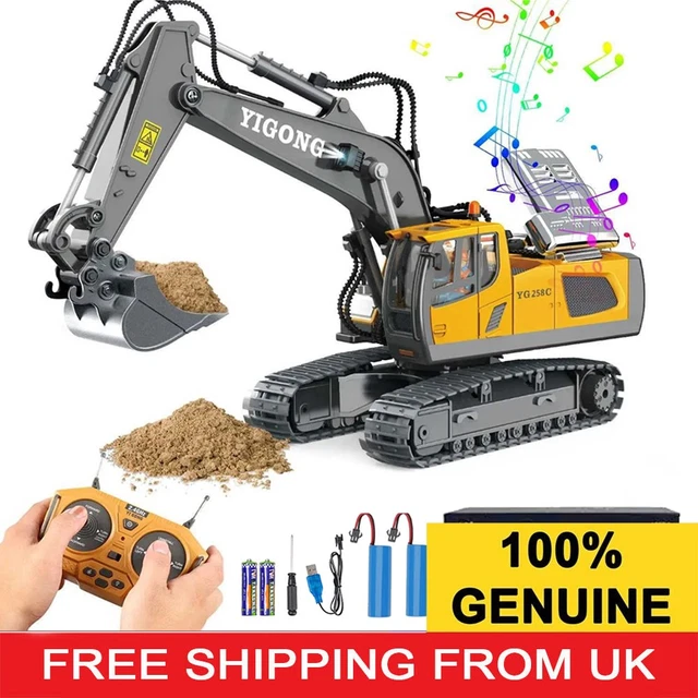 HEAVY EXCAVATOR TRUCK Dumper Digger Bulldozer Toys Remote Control ...