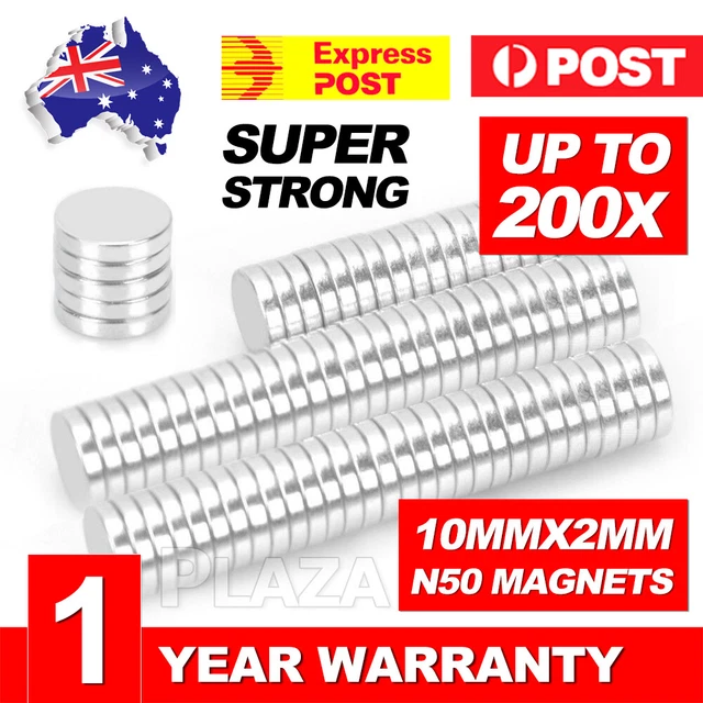 100X SUPER STRONG Round Disc Magnets Rare-Earth Neodymium Magnet 10 x 2 ...