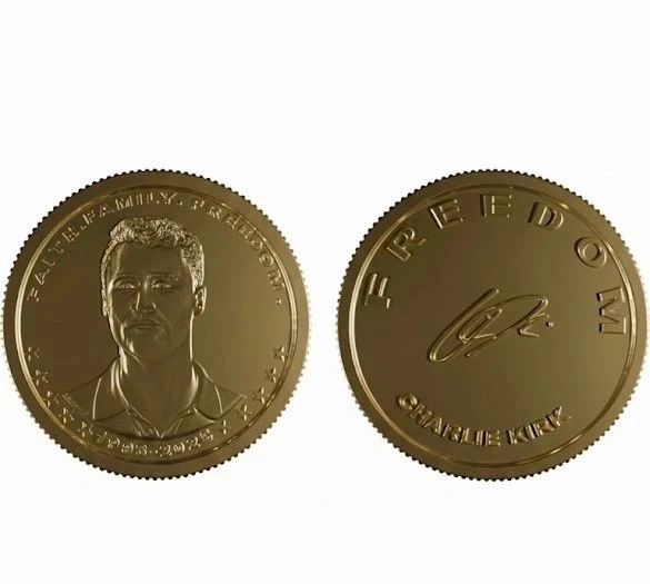 OFFICIAL CHARLIE KIRK Freedom Coin Turning Point Usa | Gold Coin £11.26 ...