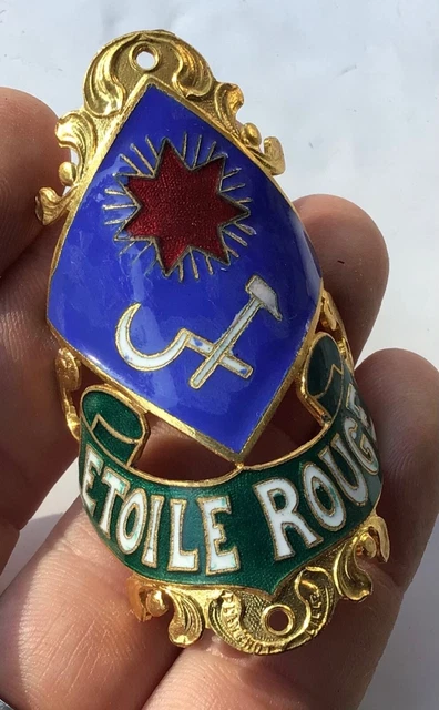 ANCIENNE PLAQUE DE Vélo Émaillée Etoile Rouge Enamel Bicycle Plate Badge EUR 100,00 - PicClick FR