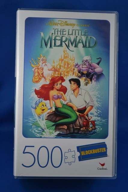 WALT DISNEY THE Little Mermaid Blockbuster Movie Poster Puzzle VHS Case ...