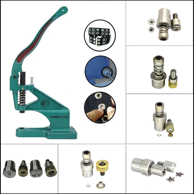 GREEN MACHINE DIES For Fixing Stud Rivets Eyelet Grommets Poppers Jean ...