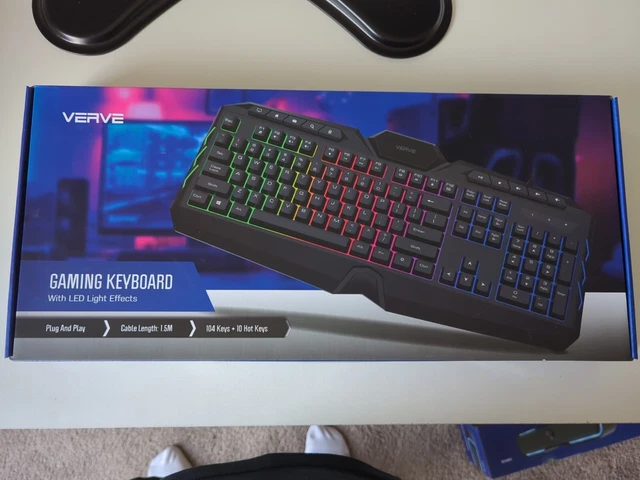 VERVE GAMING KEYBOARD With LED Light Effects $30.00 - PicClick AU