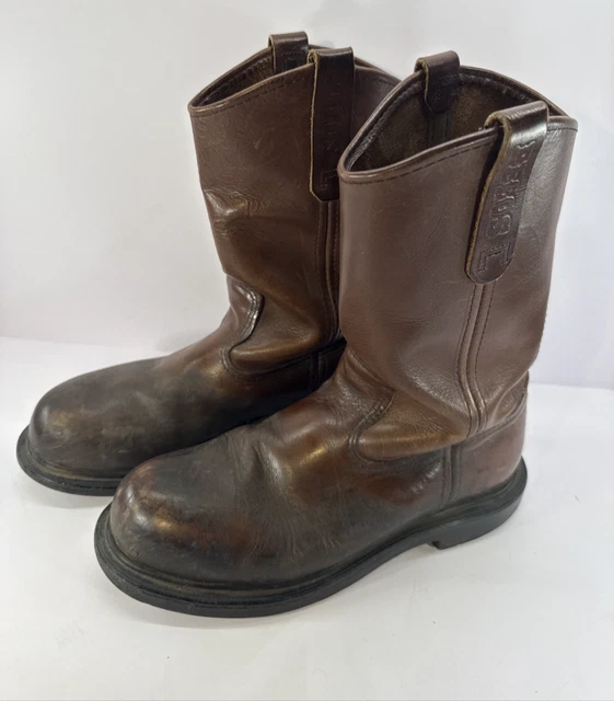 RED WING MEN'S PECOS 2231 Leather Steel Toe Work Boots Size 7.5 D £60. ...