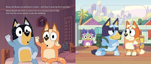 BLUEY: A JIGSAW Puzzle Book: Includes 4 Double-sided Puzzles $15.00 ...