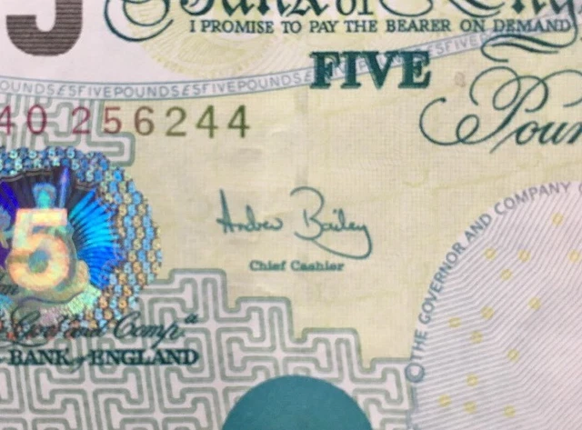 ELIZABETH FRY £5 Five Pound Banknote Withdrawn Deleted Old Note Bank Of ...