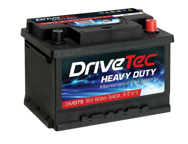 DRIVETEC CAR BATTERY DM075 12V 55Ah 540A B13 B14 For Vauxhall Carlton 2 ...
