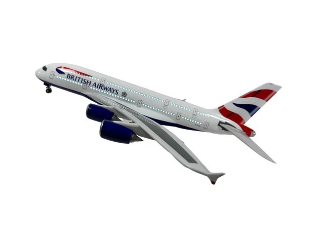 BRITISH AIRWAYS BA A380 Model Plane Diecast Large Scale Christmas Gift ...