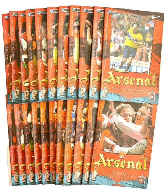 22 X ARSENAL Home Programme from the 1998/99 Season - All Pictured and ...