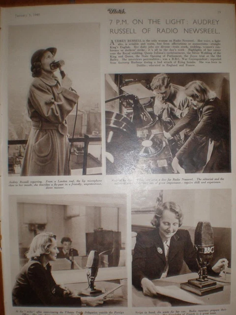 ARTICLE UK RADIO news reporter Audrey Russell 1949 EUR 11,51 - PicClick FR