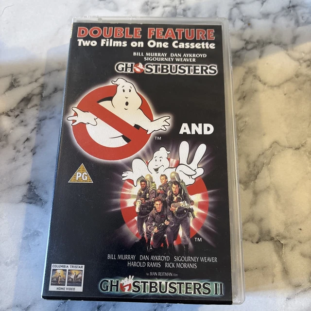 GHOSTBUSTERS 1 & 2 Double Feature VHS Video 2 Films On 1 Cassette ...