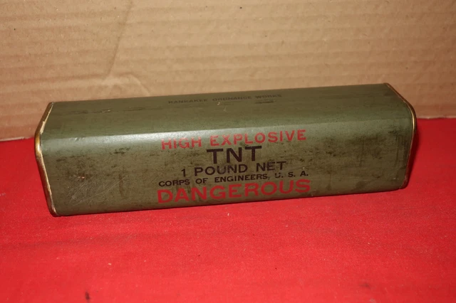 WW2 US ARMY Corps Of Engineers 1 Pound TNT Demo Block Cardboard Carton ...