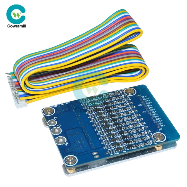 13S LI-ION LITHIUM Cell 48V 20A 18650 Battery Protection BMS PCB Board ...