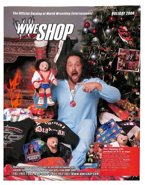 EUGENE WWE SHOP Merchandise Catalog Holiday 2004 wrestling magazine wwf ...