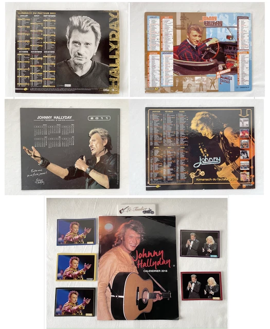 LOT CALENDRIER JOHNNY Hallyday - 2011/2018/2019/2020/2022/2023 EUR 20 ...