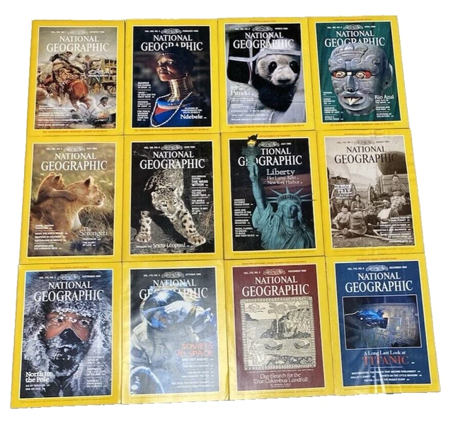 VINTAGE NATIONAL GEOGRAPHIC Magazine 1986 Jan-Dec Vol 169 & 170 Complete Lot 12 £7.79 - PicClick UK
