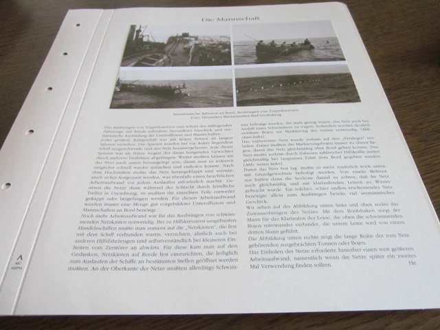 DEUTSCHES MARINE ARCHIV 3 Mannschaft 2054 Ausbringen von Torpedonetzen ...