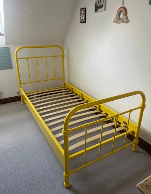 NEW YORK STYLE Yellow Metal Bed Single Frame £52.72 - PicClick UK