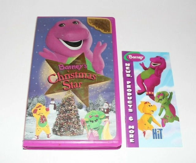 BARNEY WHITE VHS Tape 2002 Barneys Christmas Star Sing Along Holiday ...