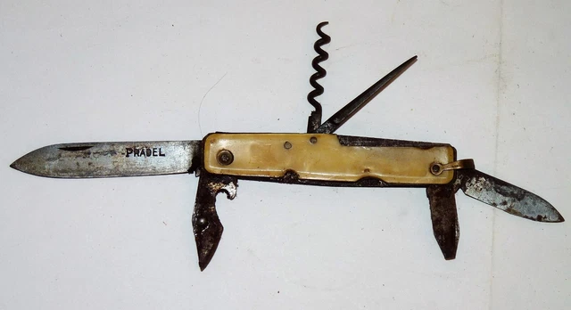 ANCIEN COUTEAU MULTIFONCTION PRADEL 6 FONCTIONS EUR 7,00 - PicClick FR