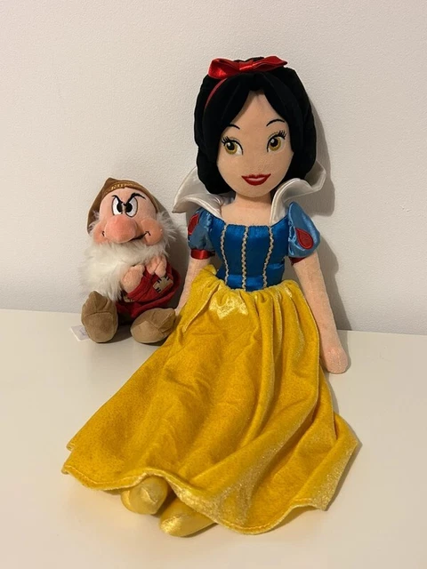 SNOW WHITE & Grumpy the Dwarf - Disney Store Princess Plush Doll Soft ...