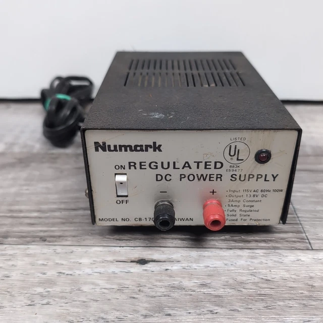VINTAGE NUMARK SOLID State Regulated DC Power Supply CB-170A 13.8v DC 3 ...