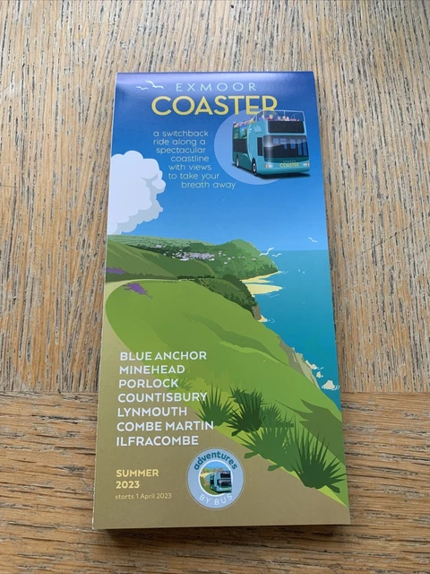 FIRST BUS: EXMOOR Coaster timetable and guide Summer 2023 edition EUR 2 ...