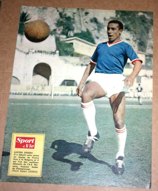 FOOTBALL POSTER COSSOU AS Monaco Olympique Lyonnais AS Aixoise SC ...