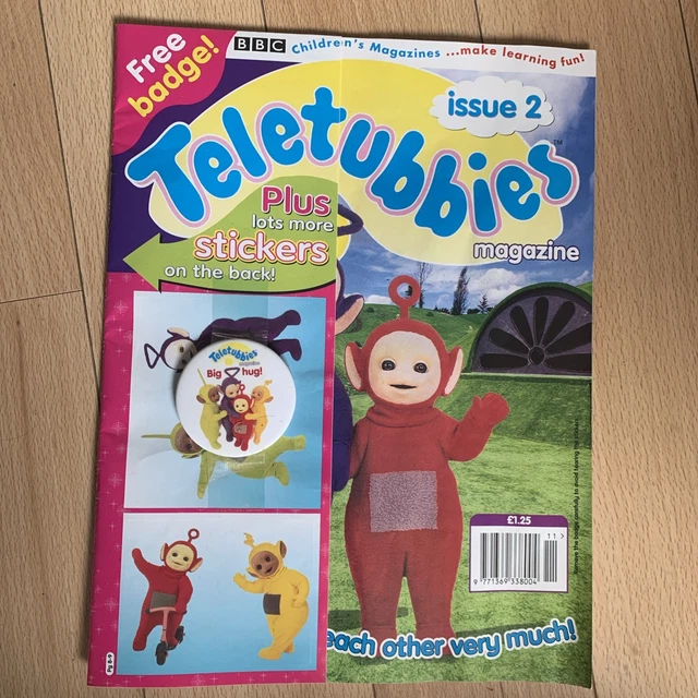TELETUBBIES MAGAZINE WITH GIFTS badge stickers ISSUE 2 Vtg 1997 ...