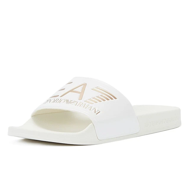 EA7 EMPORIO ARMANI Seaworld Slide Shiny Women's White Slides £25.00 ...