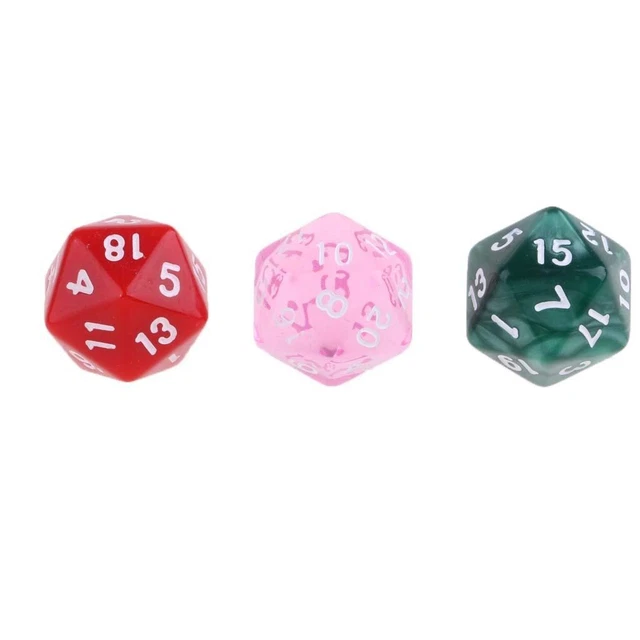 25 DÉS POLYÉDRIQUES D20 Pour Donjons Et Dragons De Jeu TRPG Couleur Aléatoire EUR 12,26 ...