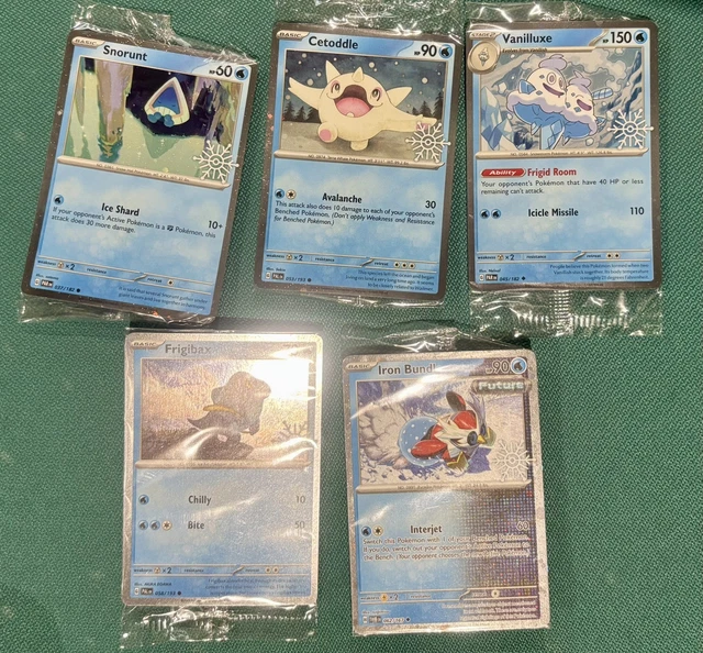 2024 POKÉMON TCG - 5 x Holiday Advent Calendar Promos - Snowflake Stamp ...