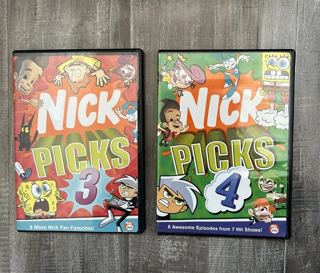 LOT DE 2 DVD Nick Picks Vol. 3 et 4 épisodes classiques de dessin animé ...