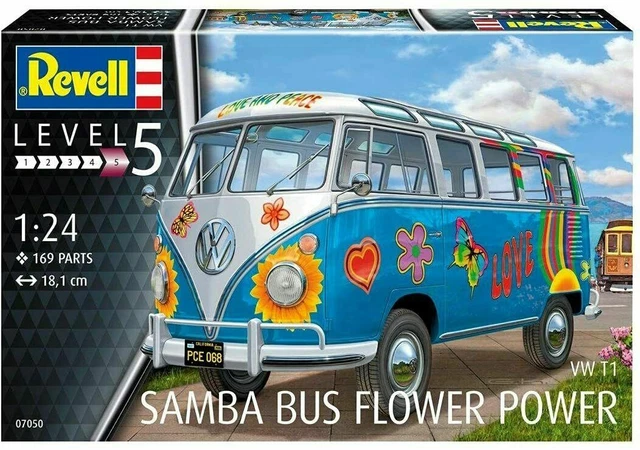 PLASTIC MODEL, VW T1 Samba Bus Flower Power - Revell RV07050 1/24 $57. ...