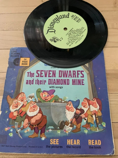 VTG 1967 WALT Disney The Seven Dwarfs & Their Diamond Mine Kids Book ...