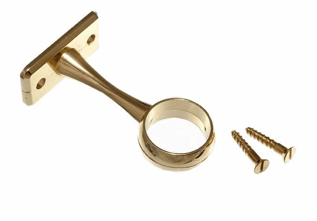 10 X GARDE-ROBE Canne Rail Support Central Parenthèses Eb Laiton Plaqué ...