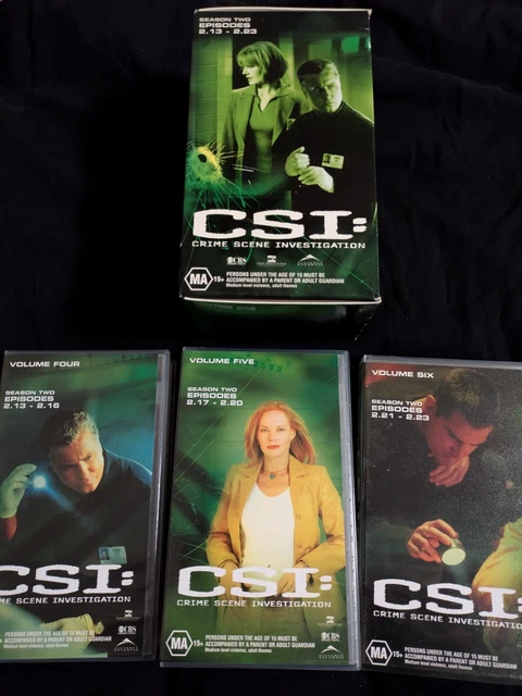 CSI:CRIME SCENE INVESTIGATION Season 2 Episodes 13-23 VHS Tape $25.00 ...