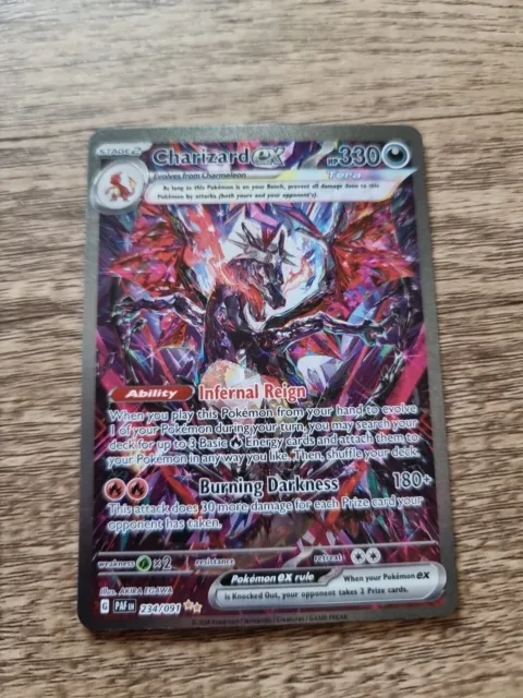 CHARIZARD EX - Sonderillustration selten - 234/091 - SV Paldean Fates ...
