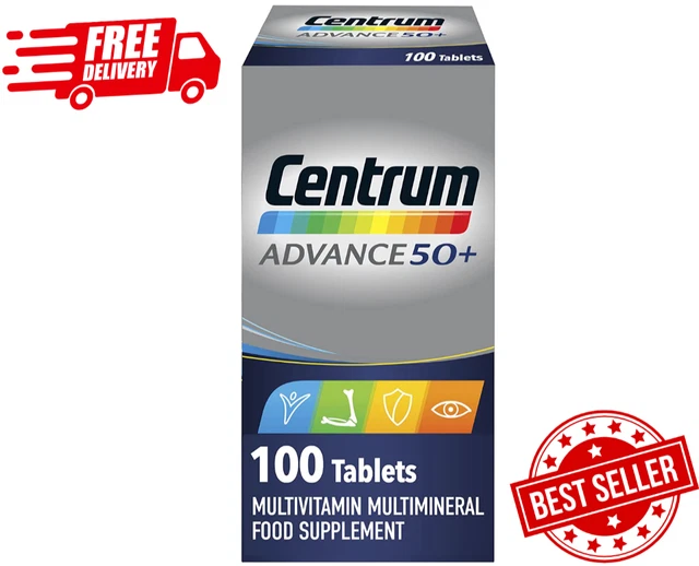 CENTRUM ADVANCE 50 Plus Multivitamins and Minerals tablet, 100 tablets ...