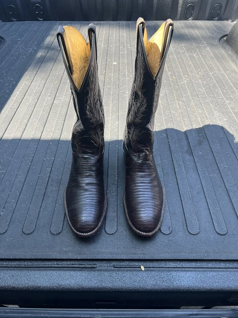 12D TONY LAMA Gold Label Boots Teju Lizard £191.56 - PicClick UK