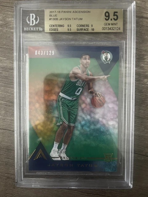 2017-18 PANINI ASCENSION Jayson Tatum Blu/129 Rookie RC BGS 9,5 GEMME ...