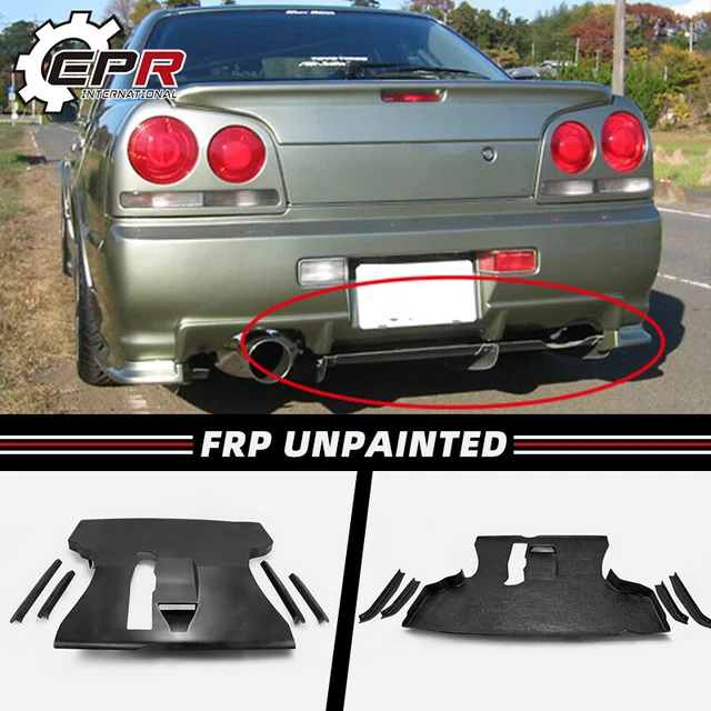 FOR NISSAN SKYLINE R34 GTT FRP Unpainted ESB Style Rear Bumer Under ...