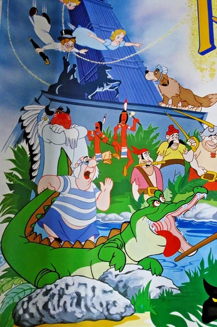 PETER PAN POSTER Original Quad Walt Disney 1980s RR With Wind in The ...