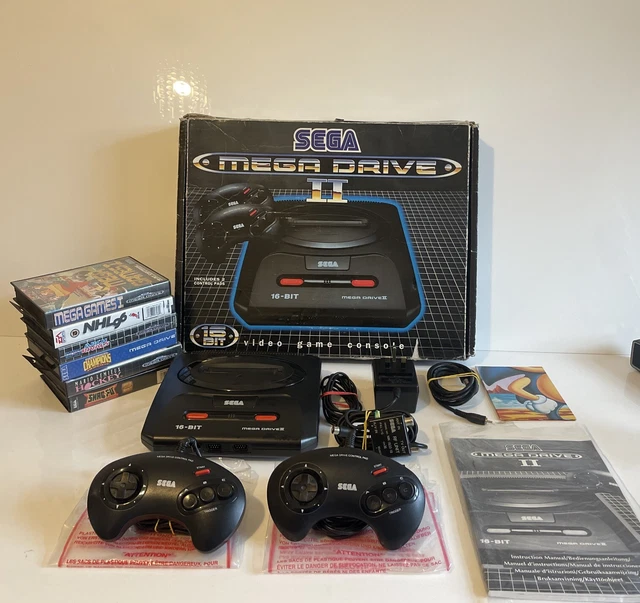 SEGA MEGADRIVE 2 Console Avec 2 Contrôleurs Et 6 Jeux Emballé - Prêt À ...