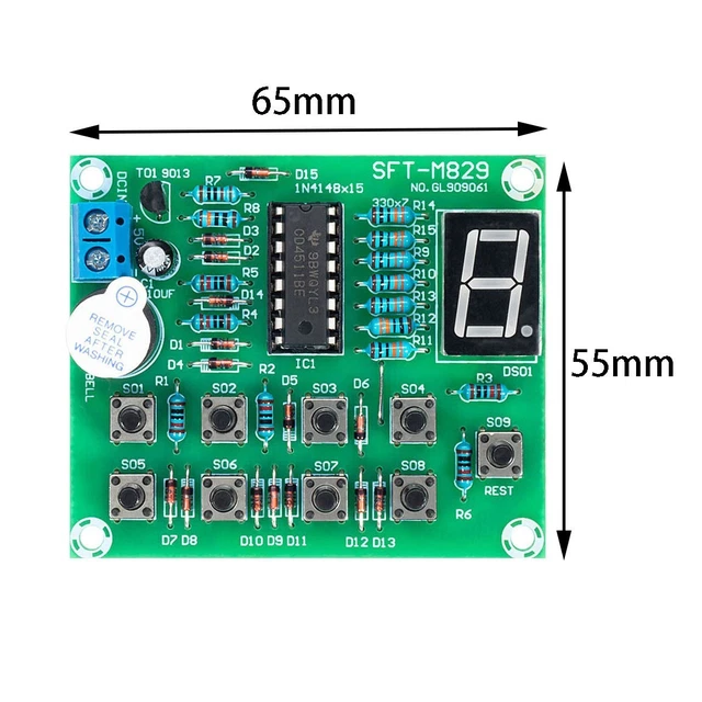 8 CHANNEL ELECTRONIC Buzzer Kit with Real Time Display and Reset ...