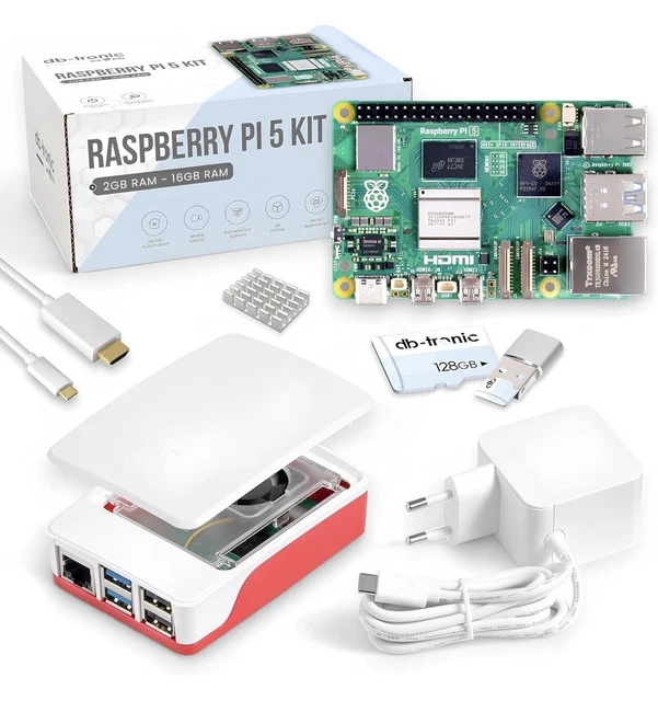 RASPBERRY PI 5 8GB Starter-Kit | Netzteil 45W | Gehäuse | 128GB Edition ...